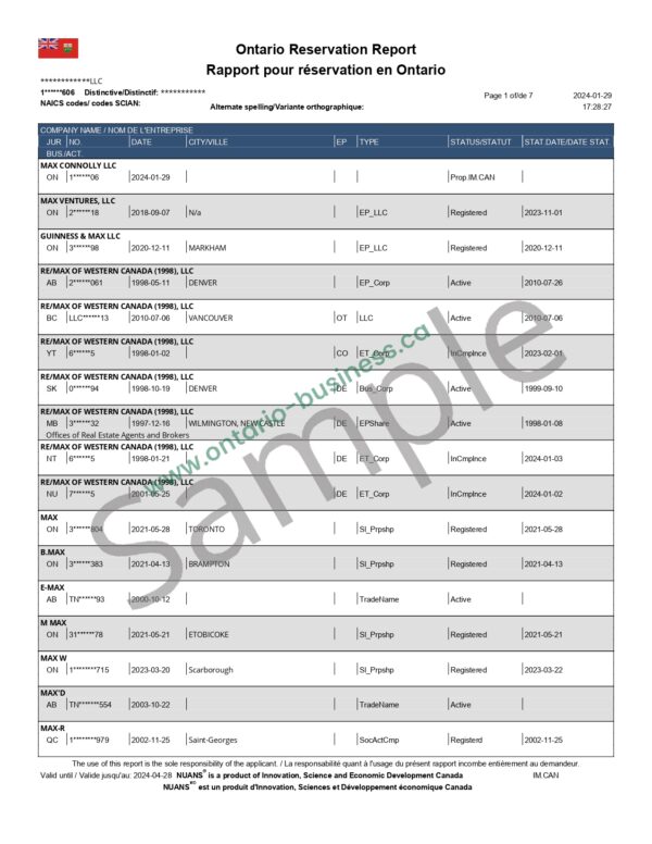 How to Get an Instant NUANS Report in Ontario | OBR