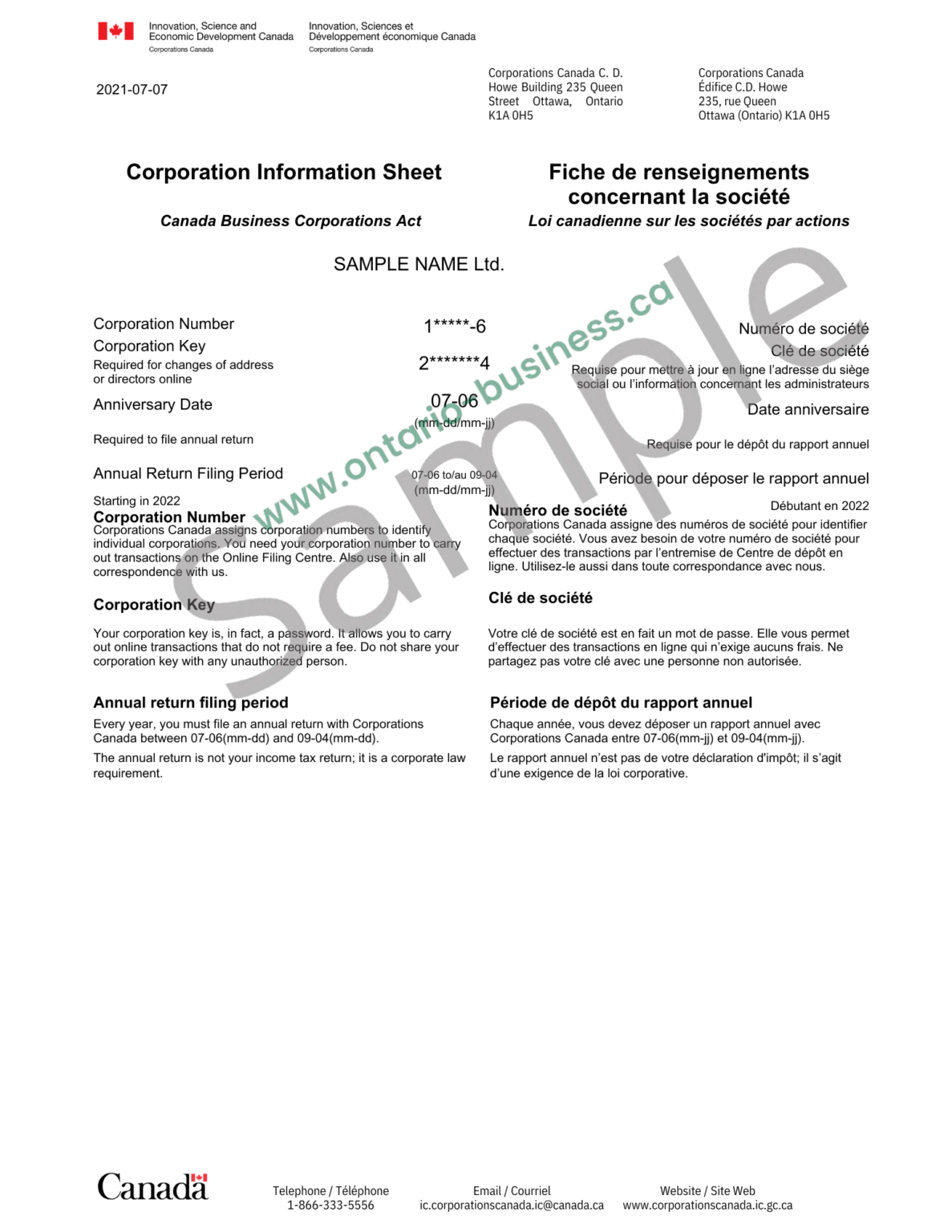 Ontario Company Key Online – Online Business Registry